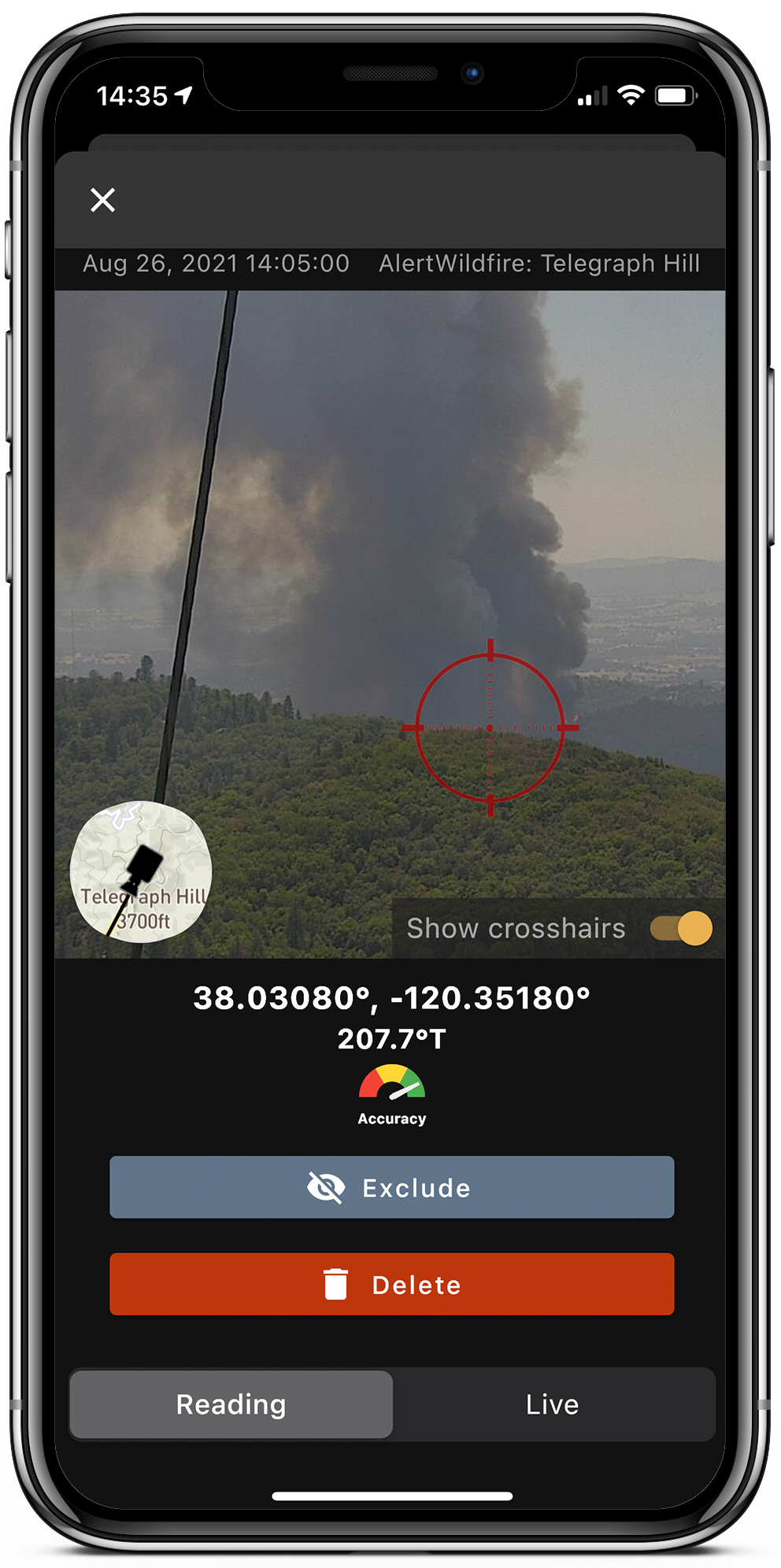 Smoke Point App – Help firefighters locate new wildfires